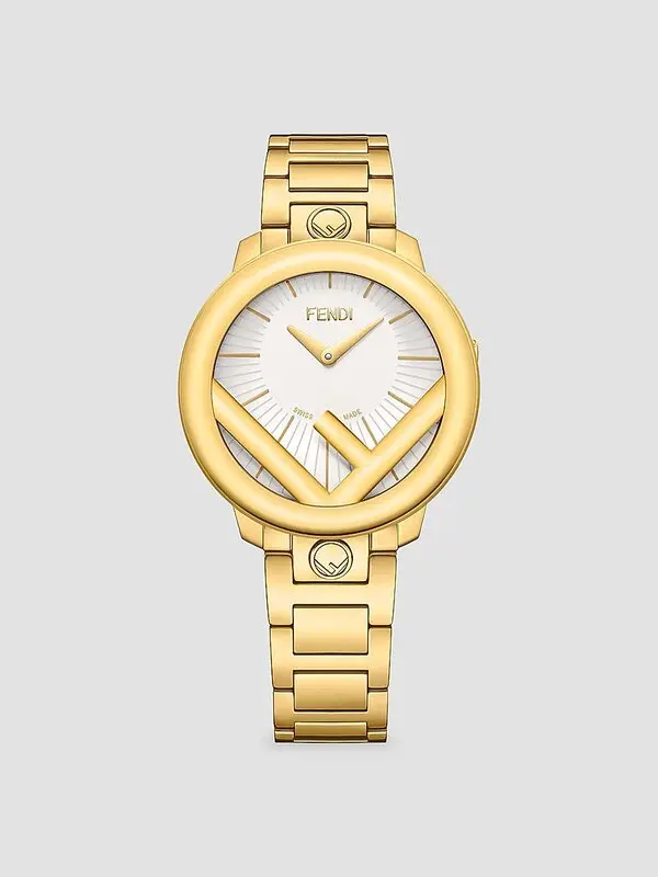 Fendi Run Away Yellow Gold Bracelet Watch