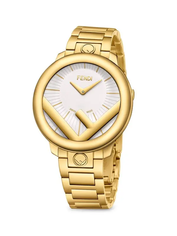 Fendi Run Away Yellow Gold Bracelet Watch