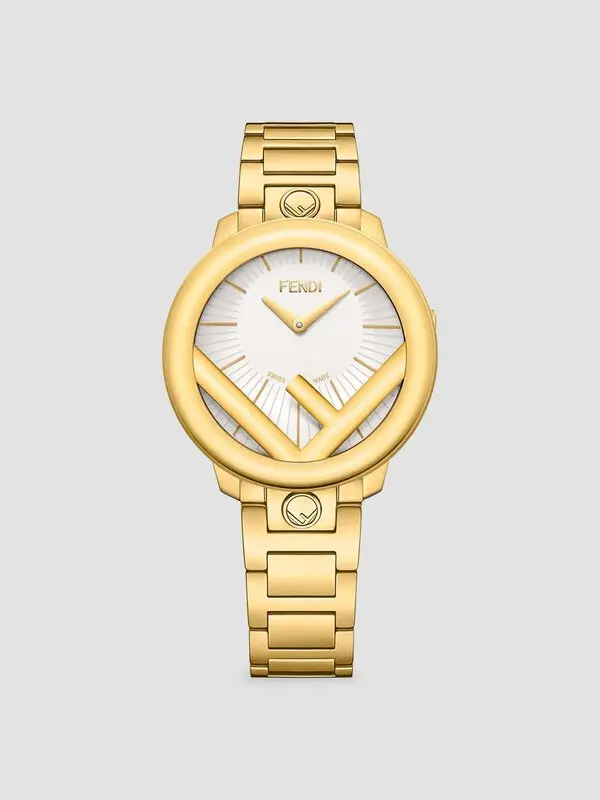 Fendi Run Away Yellow Gold Bracelet Watch - Gold Multi