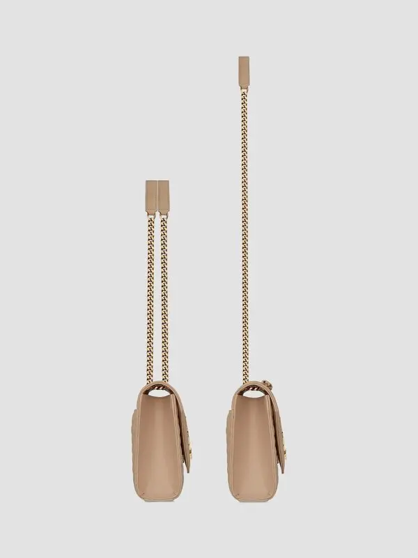 Saint Laurent Envelope Shoulder Bag - Dark Beige