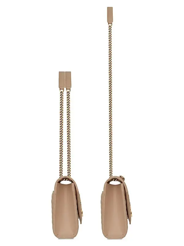Saint Laurent Envelope Shoulder Bag - Dark Beige