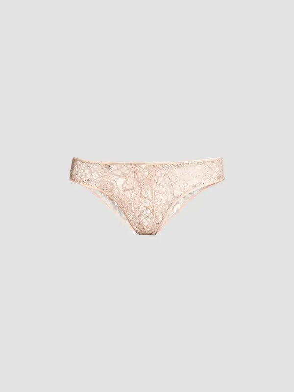 Kiki De Montparnasse Coquette Floral Lace Briefs - Blush