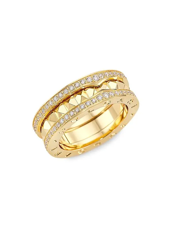 BVLGARI B. Zero1 18k & Diamond Ring - Yellow Gold
