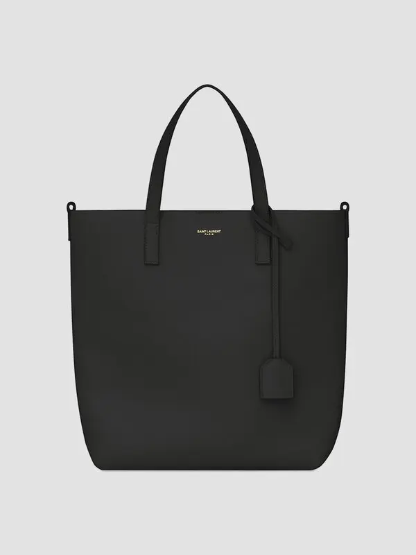 Saint Laurent Shopping Tote Bag In Leather - Nero