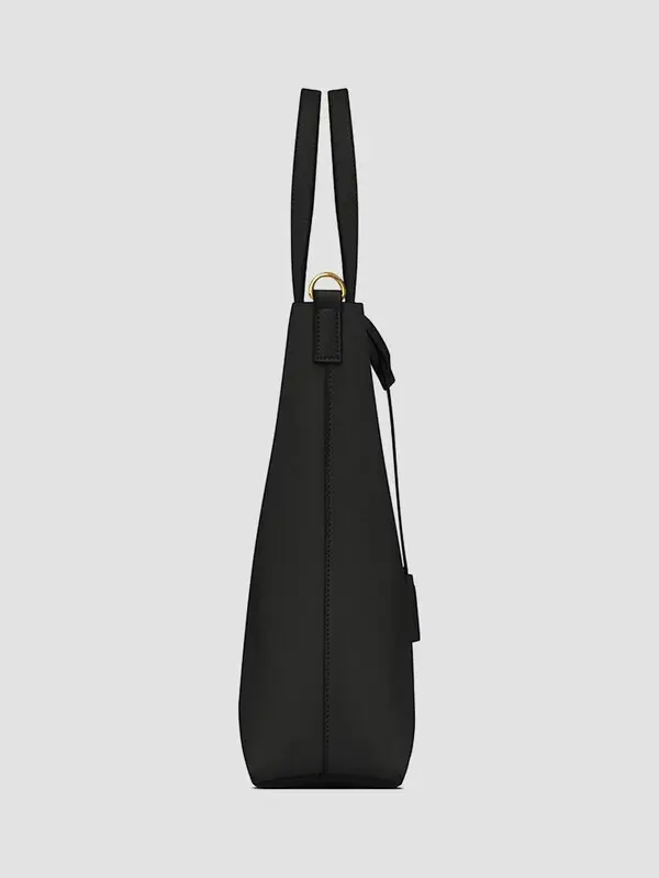 Saint Laurent Shopping Tote Bag In Leather - Nero