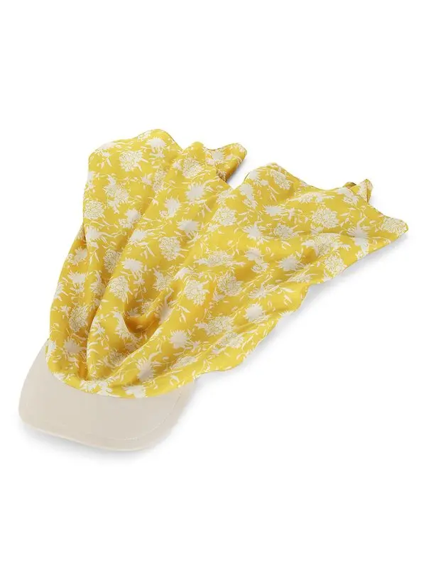 Rag & Bone Gia Headscarf Brimmed Cap - Yellow Floral  display picture 2