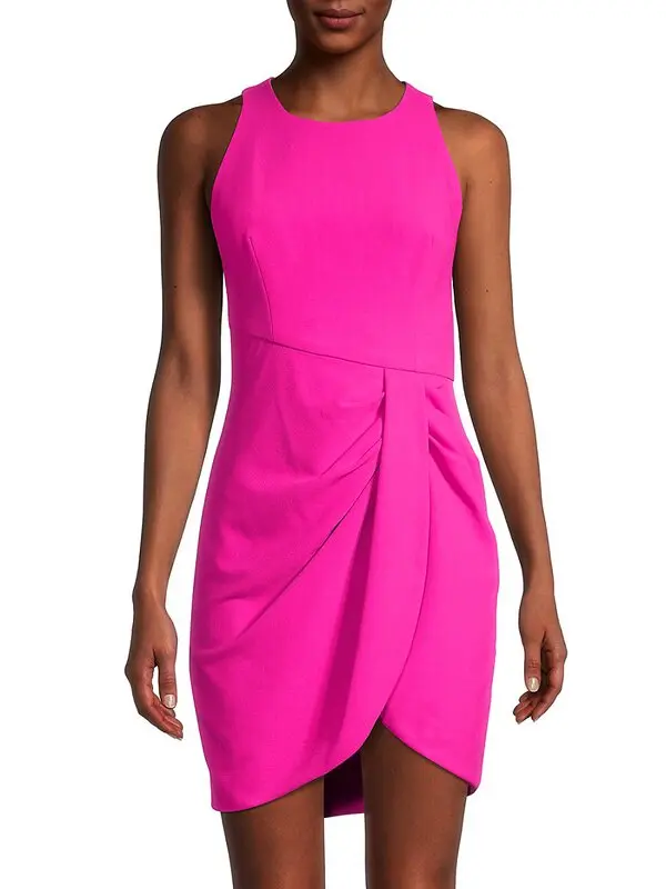 Black Halo Brett Ruched Sheath Dress