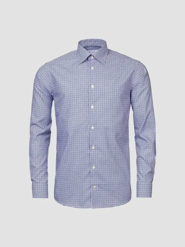 Eton Contemporary-fit Tattersall Check Cotton Long-sleeve Shirt