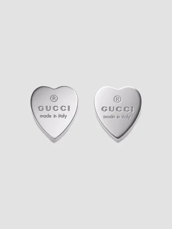 Gucci Sterling Heart Earrings - Silver