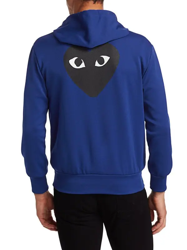 Play Comme Des Garcon Heart Hoodie - Navy