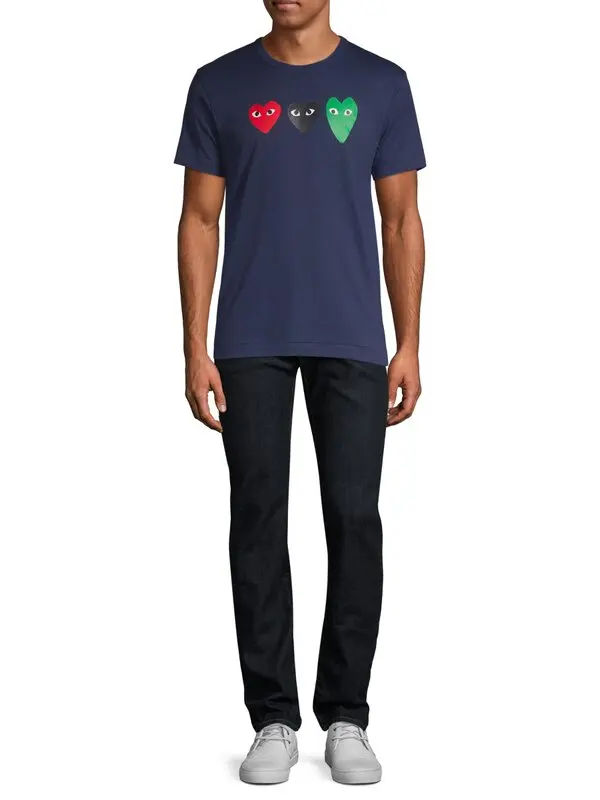 Play Comme Des Garcon Triple Heart Tee
