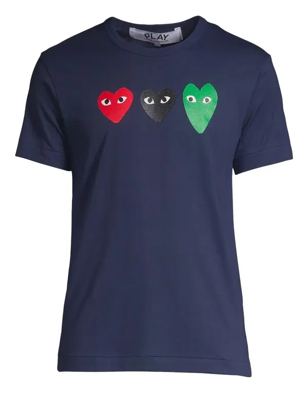 Play Comme Des Garcon Triple Heart Tee