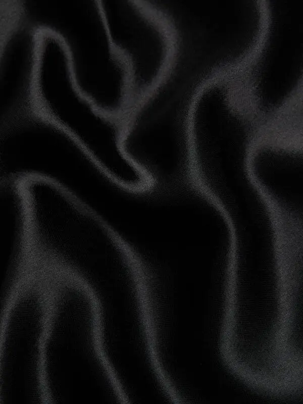 Galvan Sienna Satin Halter Neck Gown - Black