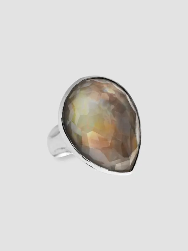 Ippolita Wonderland Sterling Silver, Rock Crystal & Mother-of-pearl Ring - Brown Shell