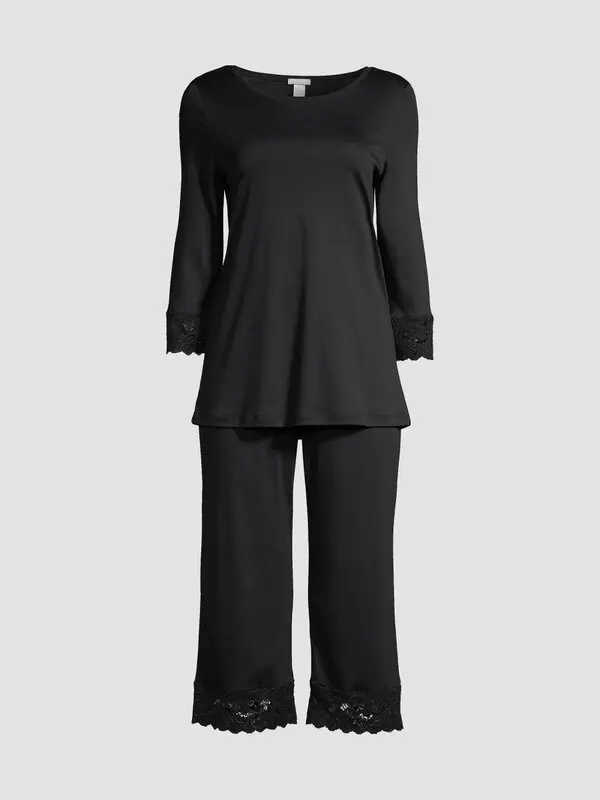 Hanro Two-piece Mots Pajama Set - Black