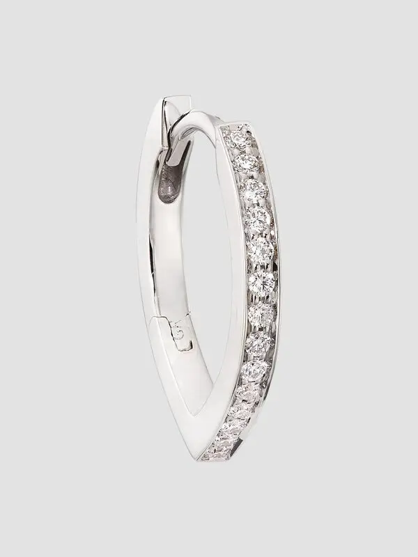 REPOSSI Antifer 18k & Diamond Single Hoop Earring - White Gold