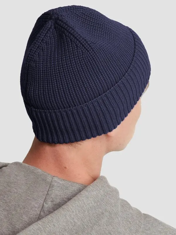 Canada Goose Arctic Logo Patch Wool Beanie - Navy Heather