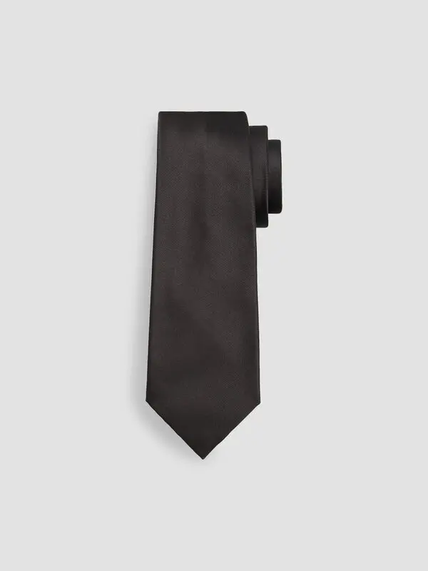 Kiton Solid Silk Tie - Black