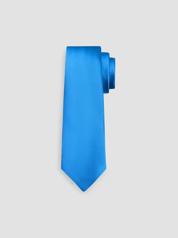 Kiton Solid Silk Tie - Blue