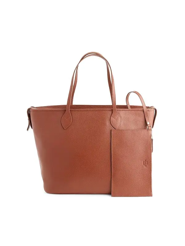 ROYCE NEW YORK Pebble Grain Wide Tote Bag