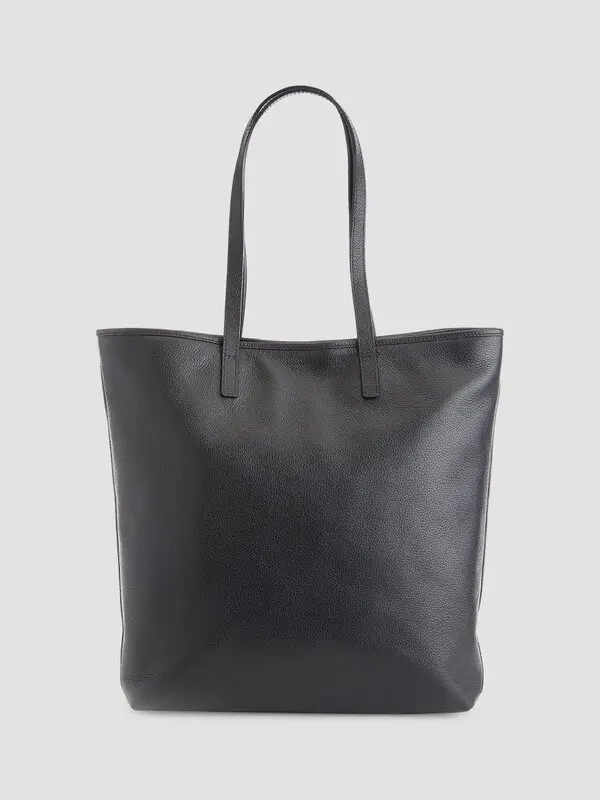 ROYCE NEW YORK Pebble Grain Tote Bag - Black