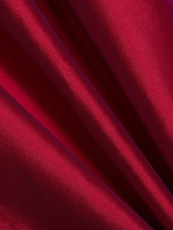 Rickie Freeman For Teri Jon Silk Taffeta Shirtdress - Cherry