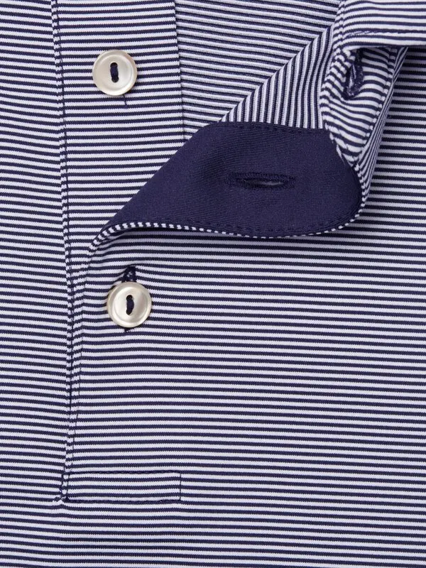 Peter Millar Jubilee Pinstripe Polo - Navy