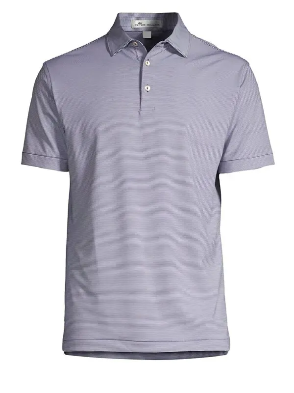 Peter Millar Jubilee Pinstripe Polo - Navy
