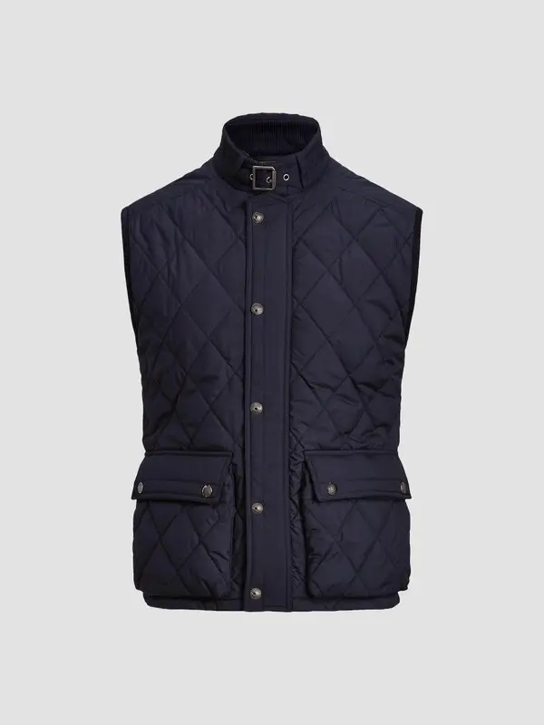 Ralph Lauren Purple Label Leyland Quilted Vest - Navy