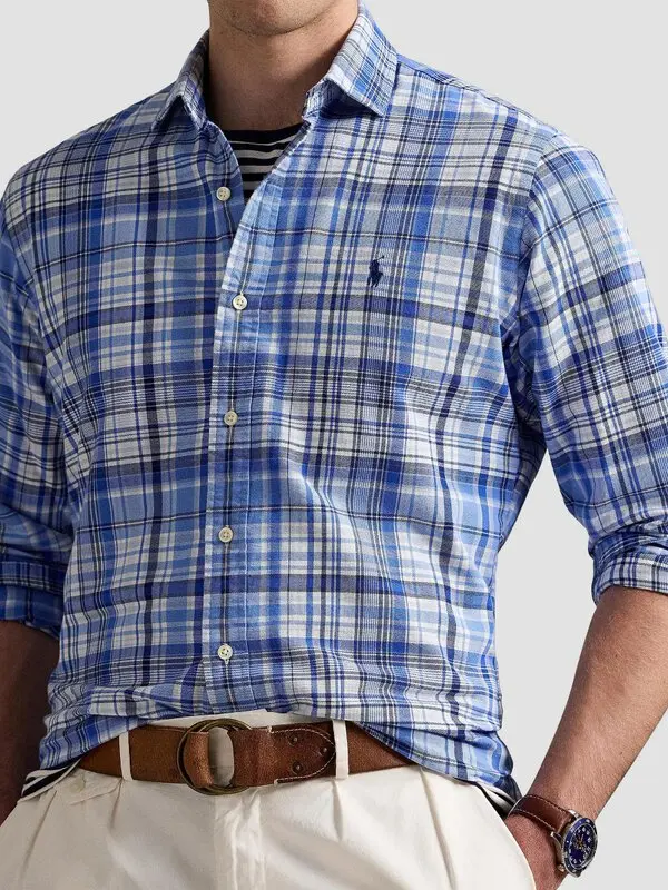 Polo Ralph Lauren Classic-fit Plaid Oxford Shirt - Blue Multi