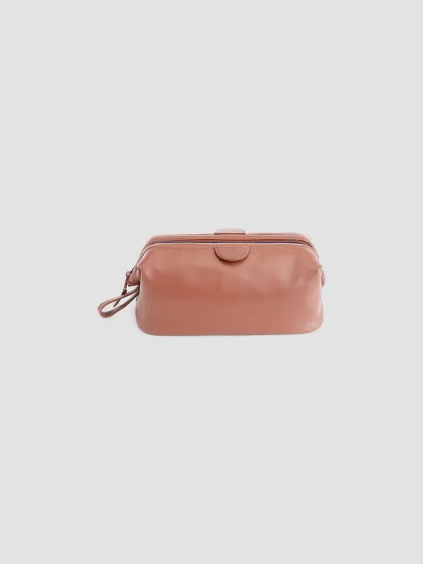 ROYCE NEW YORK Classic Toiletry Bag - Tan