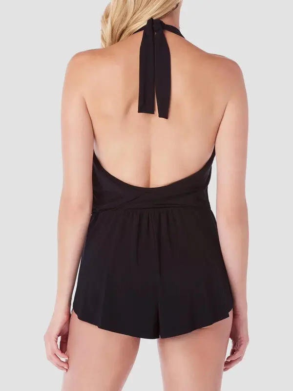 Magicsuit Bianca Solid Swim Romper - Black