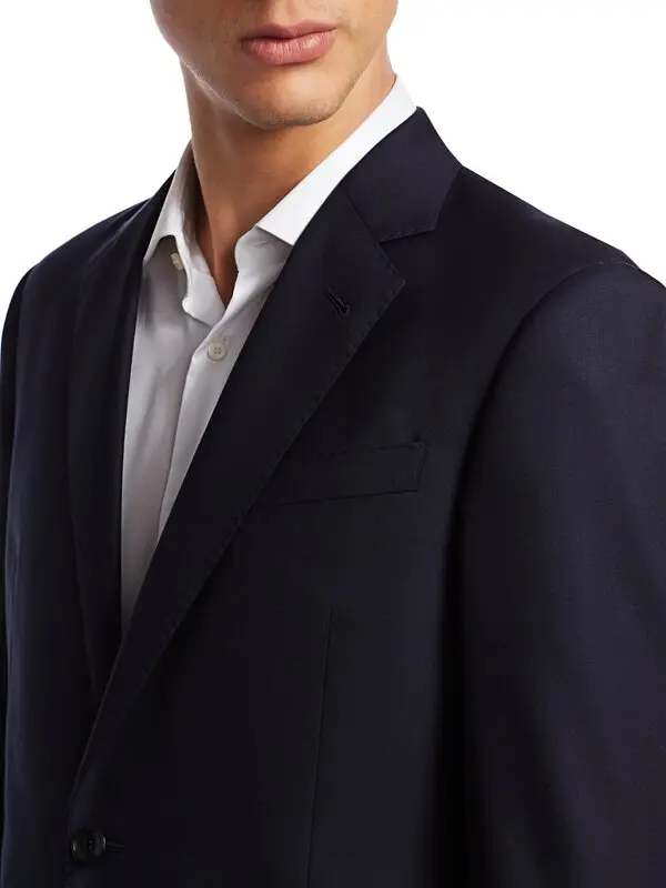 Giorgio Armani Single-breasted Wool Suit - Navy