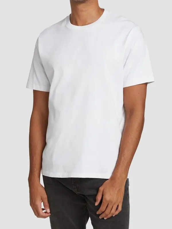 FRAME Short-sleeve Cotton T-shirt - White