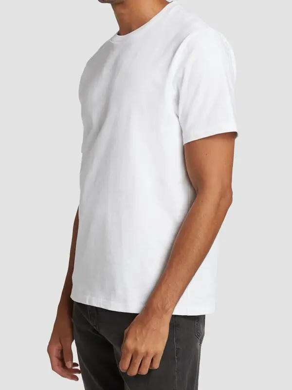 FRAME Short-sleeve Cotton T-shirt - White