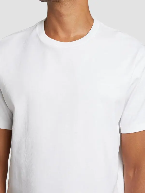 FRAME Short-sleeve Cotton T-shirt - White