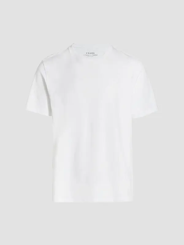 FRAME Short-sleeve Cotton T-shirt - White