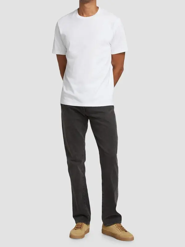 FRAME Short-sleeve Cotton T-shirt - White