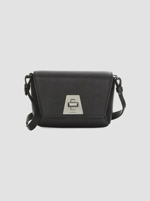 Akris Little Anouk Day Leather Crossbody Bag - Black