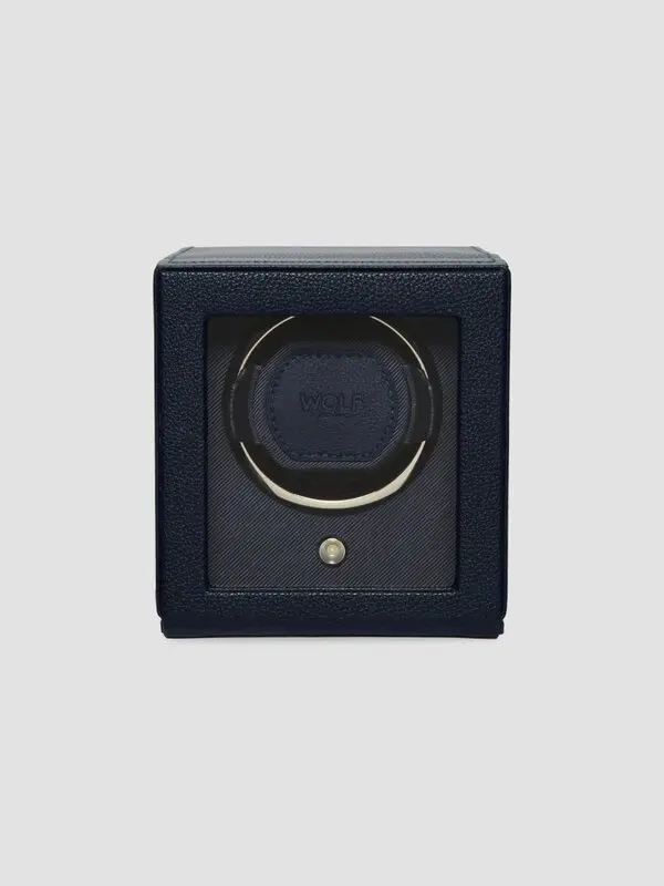 Wolf Cub Watch Winder With Cover - Blue
