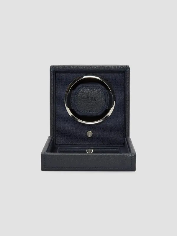 Wolf Cub Watch Winder With Cover - Blue