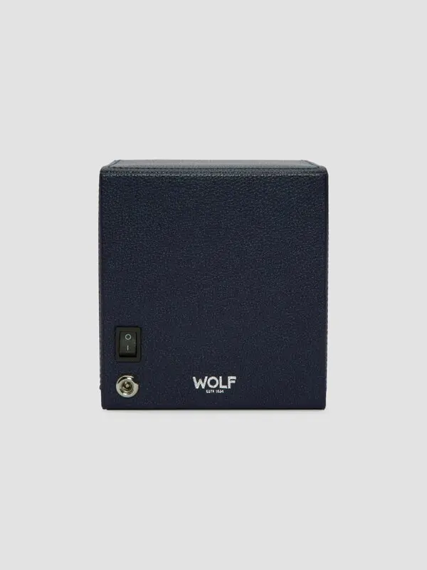 Wolf Cub Watch Winder With Cover - Blue