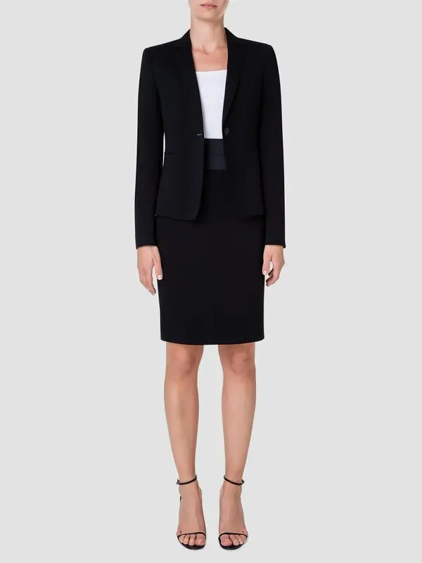 Akris Elets Jersey One-button Blazer