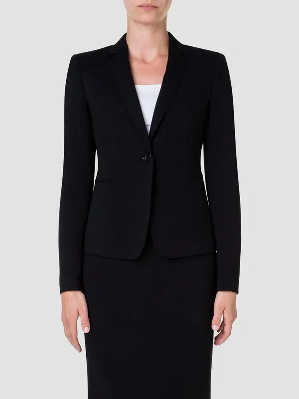 Akris Elets Jersey One-button Blazer