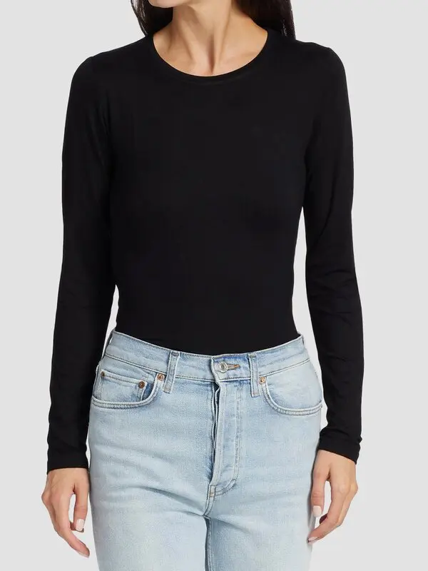 Majestic Filatures Soft Touch Long-sleeve Top - Noir