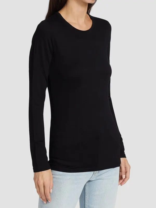 Majestic Filatures Soft Touch Long-sleeve Top - Noir