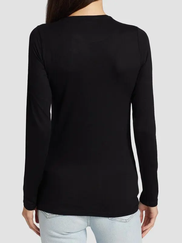 Majestic Filatures Soft Touch Long-sleeve Top - Noir