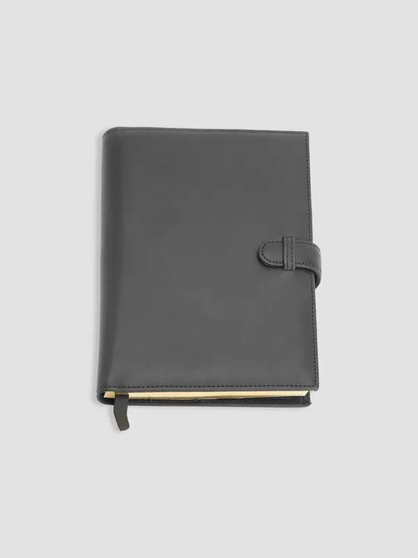 ROYCE NEW YORK Executive Leather Journal - Black