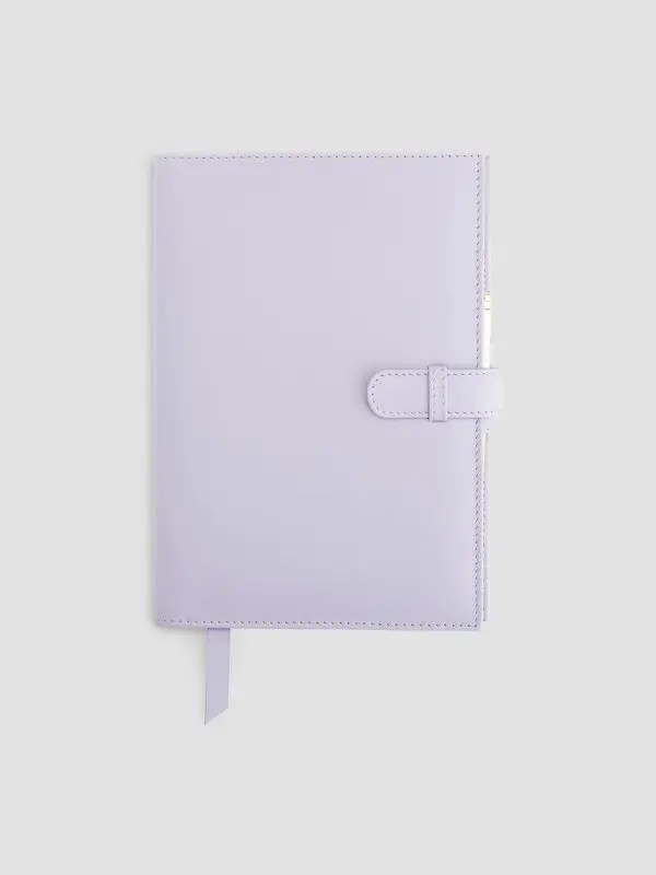 ROYCE NEW YORK Executive Leather Journal - Lavender
