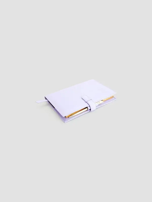 ROYCE NEW YORK Executive Leather Journal - Lavender